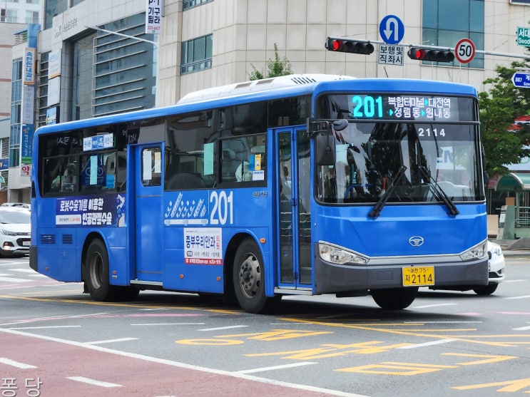 대전교통 201번 NEW BS106 NGV 2019(2114) : 네이버 블로그