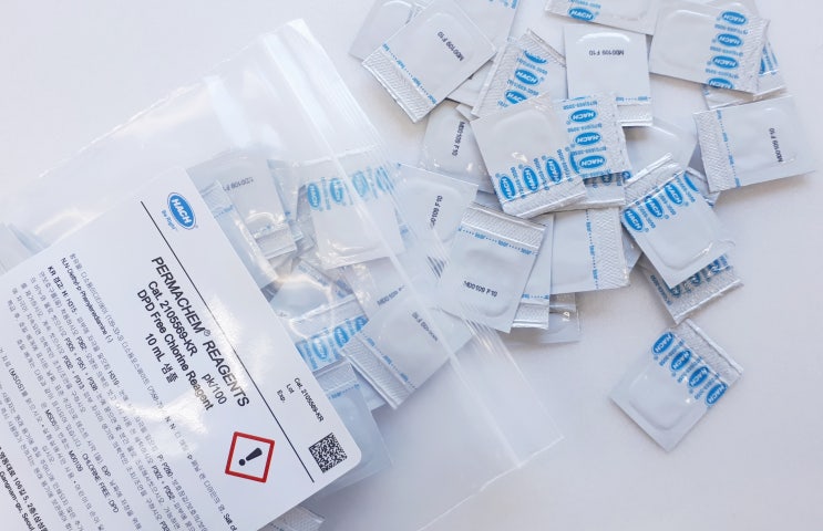 HACH[하크] 유리 총 결합 잔류염소 측정 시약 브로민 요오드 분석 키트 2105569-KR 2105669-KR Free ...