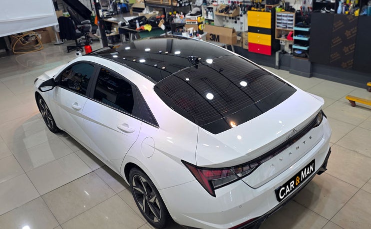 대구 루프스킨 아반떼 CN7 재시공/가격 보다 내구성이 중요하다면 블랙PPF : 네이버 블로그