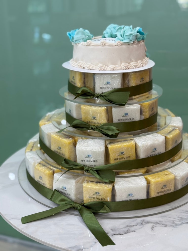 제주 떡케이크 주문제작 시무식 종무식 기업행사 창립기념일 : 네이버 블로그