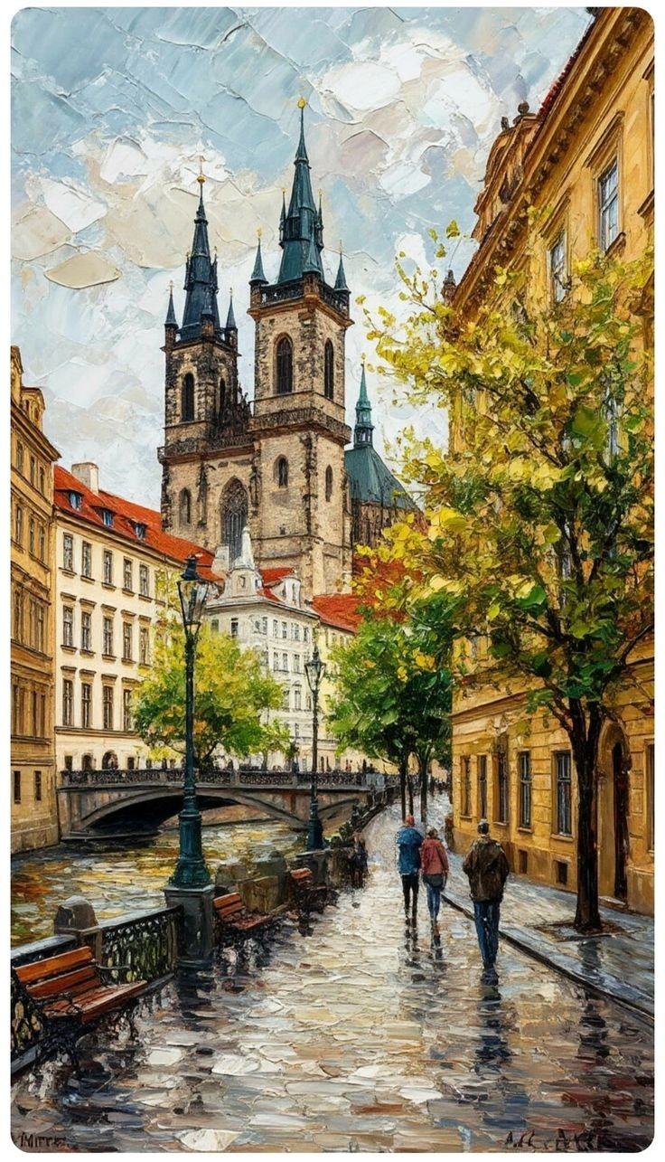 아크릴 유화 취미 v3 유럽 도시 골목 풍경 : 네이버 블로그