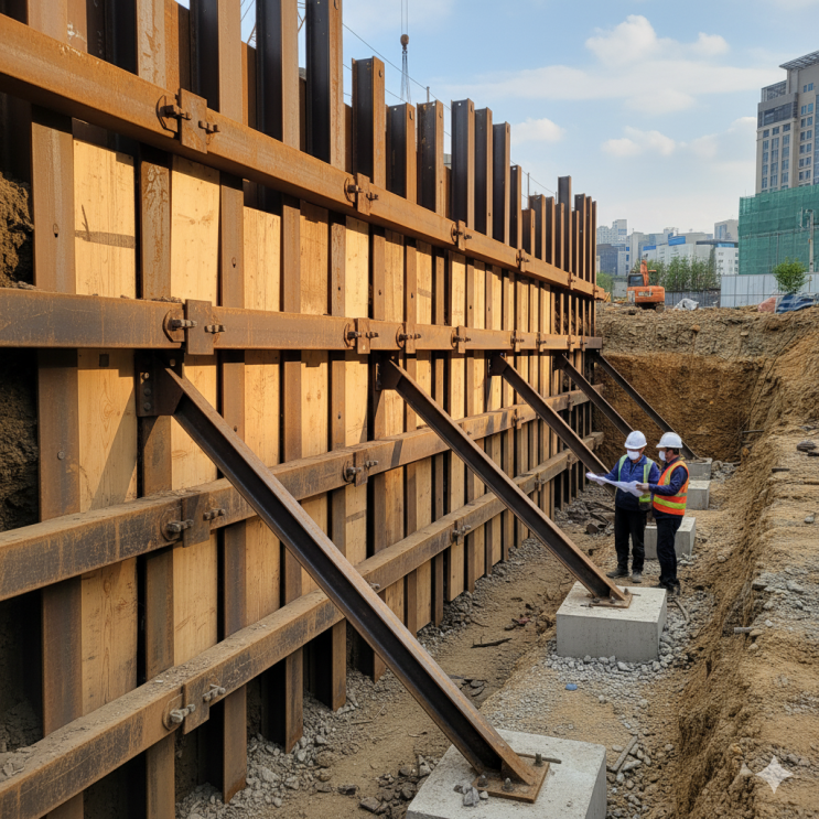 [건설안전기술사 기출문제] 가시설 흙막이에서 Wale Beam (띠장)의 역할 : 네이버 블로그