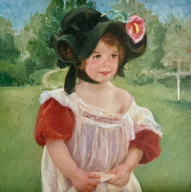 명화 / 메리 카사트 · Mary Cassatt / 봄: 정원에 서있는 마고 / Spring: Margot Standing in ...