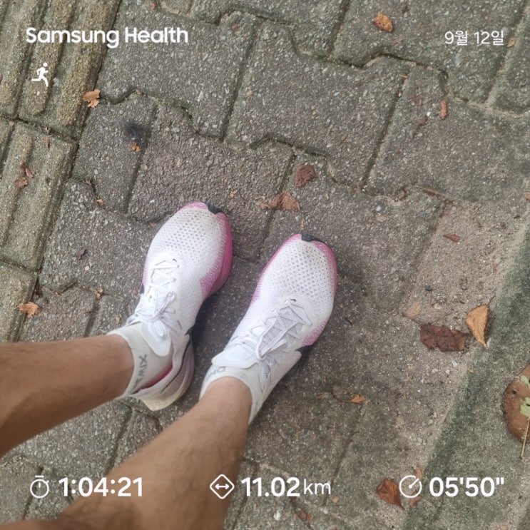 25년 9월 12일 마라톤 일지(11K) : 네이버 블로그