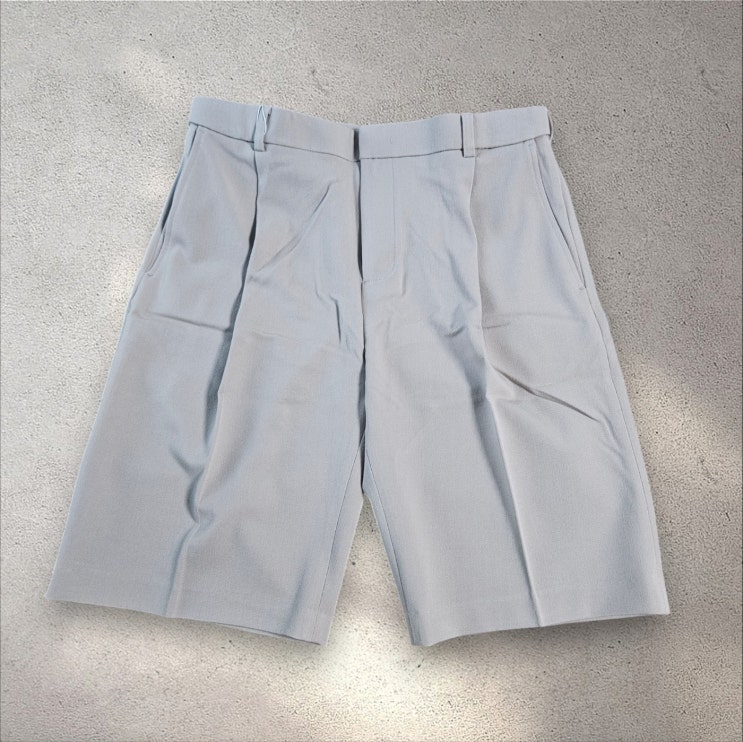 [DRAW FIT] SEMI WIDE HALF SLACKS (DUSTY CREAM) : 네이버 블로그