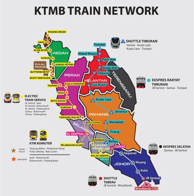 Train Route / Map In Malaysia -KTMB 말레이시아 철도 : 네이버 블로그
