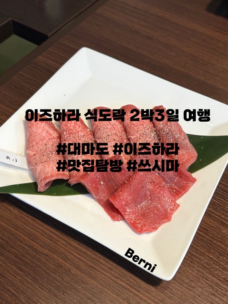 친한 동생과 함께 떠난, 이즈하라 2박3일 먹방투어 : 네이버 블로그