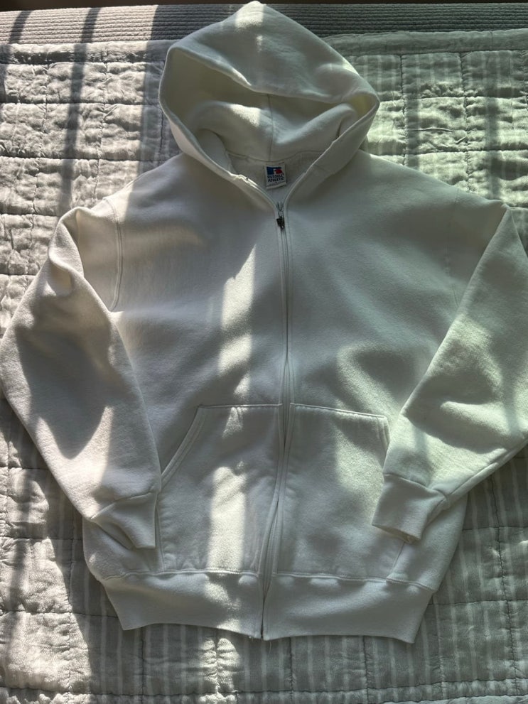 [L] 90s 빈티지 러셀 후드집업 화이트 : 네이버 블로그