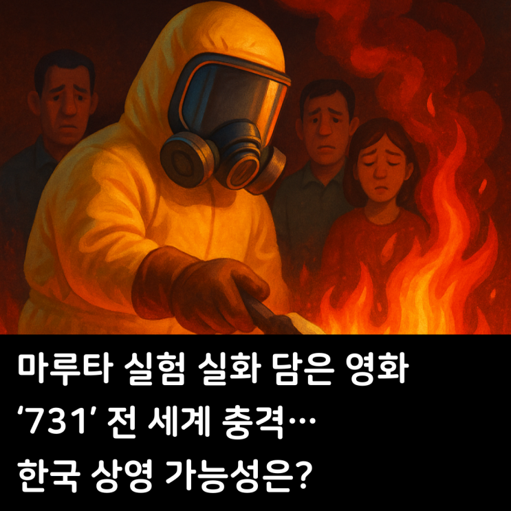 마루타 실험 실화 담은 영화 ‘731’ 전 세계 충격… 한국 상영 가능성은? : 네이버 블로그
