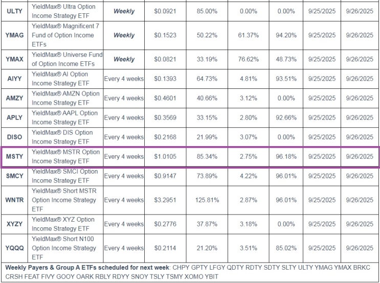 [일드맥스] 2025년 9월 MSTY : 네이버 블로그