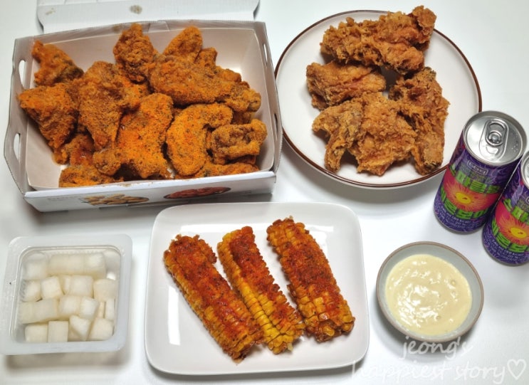 BBQ 치킨 신메뉴 뿜치킹 파인마요소스 조합 뿜치킹 콘립, 비비큐 황올 반마리 증정 : 네이버 블로그