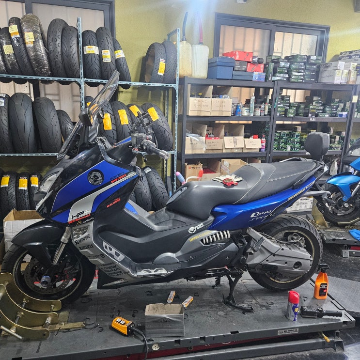 bmw c600s 대정비 후기 오토바이 정비 부품 : 네이버 블로그