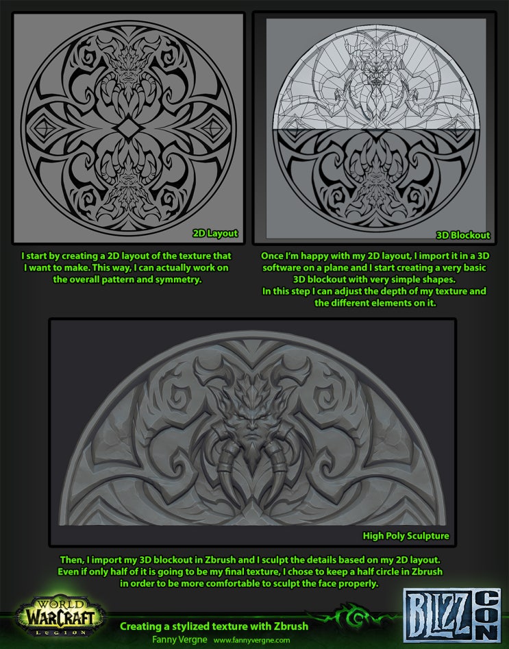 Zbrush를 활용한 스타일라이즈드 텍스쳐링 - Blizzcon 2016 Texturing Tutorial, By Fanny Vergne : 네이버 블로그