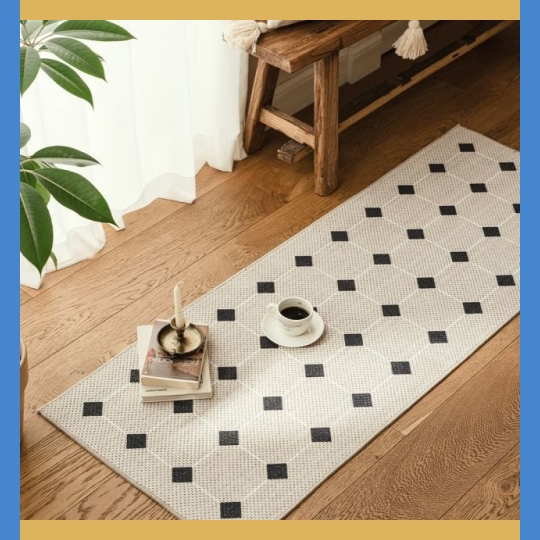 한빛카페트 다이아 프렌치감성 모던 타일 러너 침실 러그 60x160cm 세일하네요 : 네이버 블로그