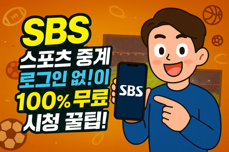 SBS 스포츠 중계 로그인 없이 100% 무료 시청 꿀팁! : 네이버 블로그