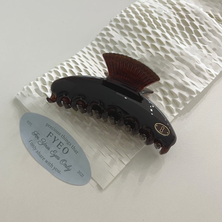 포유온 fyeo | 클래시 로고 셸 헤어클립 Classy Logo Shell Hair Clip : 네이버 블로그