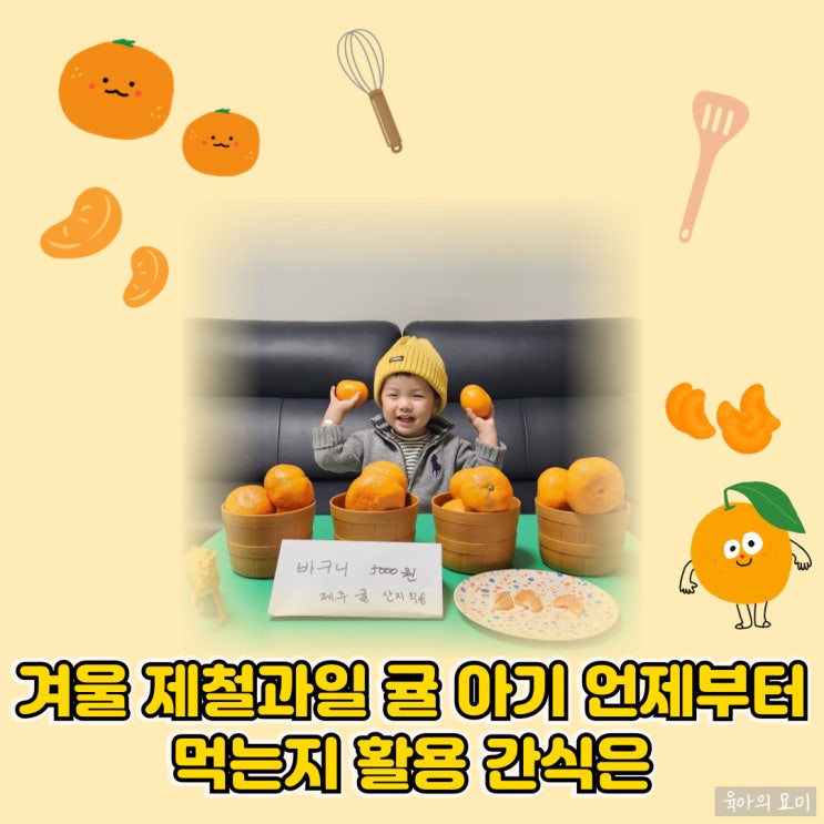 겨울 제철과일 귤 아기 언제부터 먹는지 활용 간식은 네이버 블로그