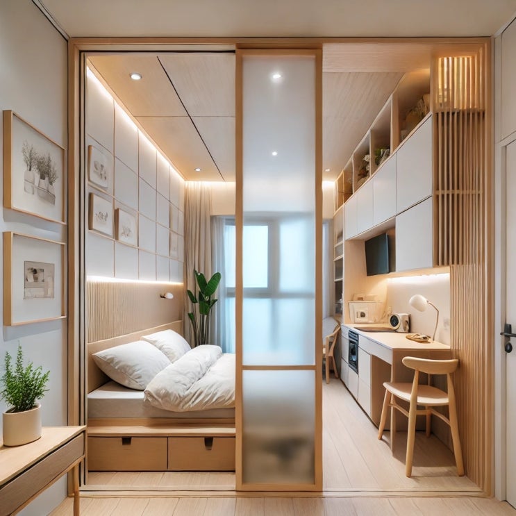 작은 공간을 다목적 공간으로 파티션인테리어 활용 아이디어 : 네이버 블로그
