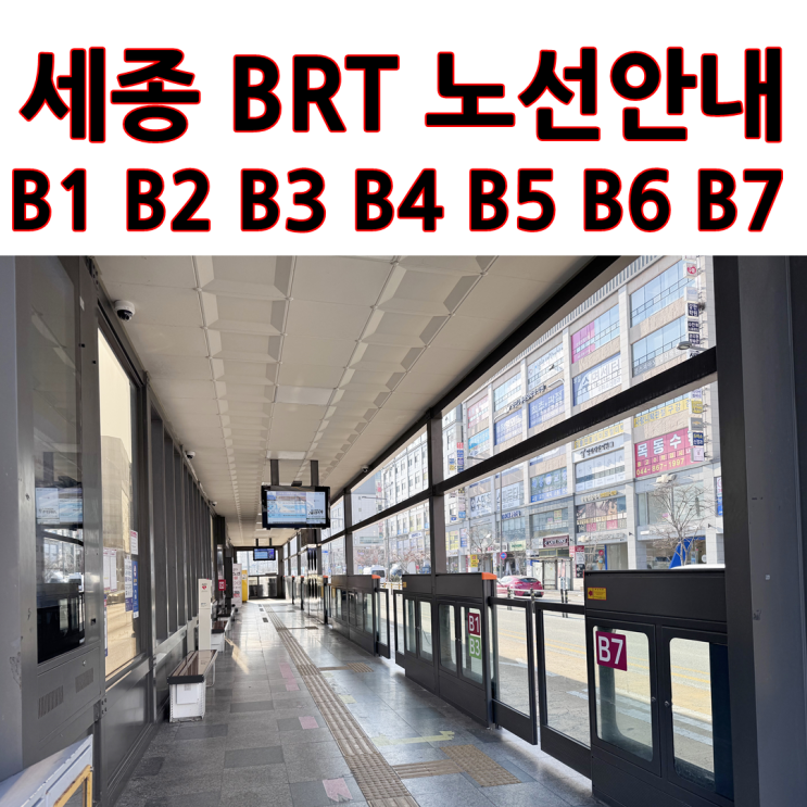 세종 BRT 시간표 전체 노선안내 (B0-B7노선까지) : 네이버 블로그
