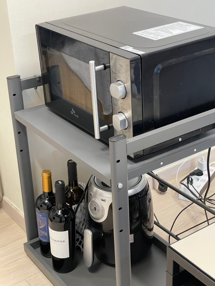 원룸 전자레인지 높이조절 선반 하이퍼랙 : 네이버 블로그