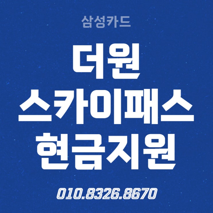 삼성 더원카드 스카이패스적립 필수 아이템 네이버 블로그