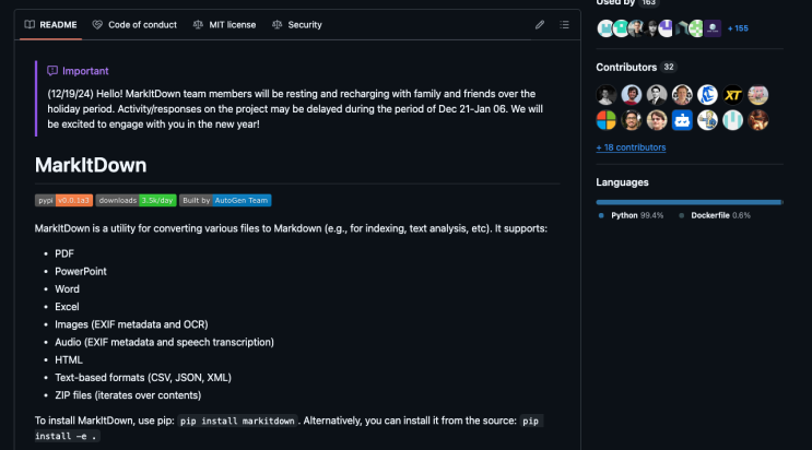 MarkItDown: 문서 작업의 효율을 높이는 마크다운 변환 도구 : 네이버 블로그
