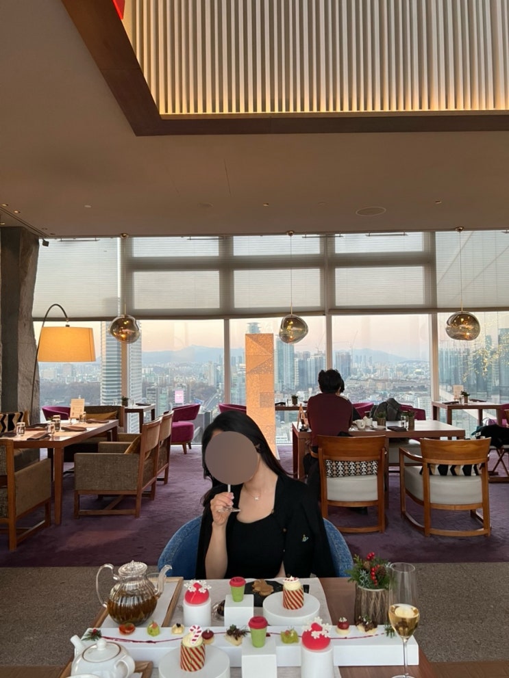 강남 삼성 코엑스 도심뷰 애프터눈티세트 ‘파크하얏트서울 더 라운지 내돈내산 후기 네이버 블로그