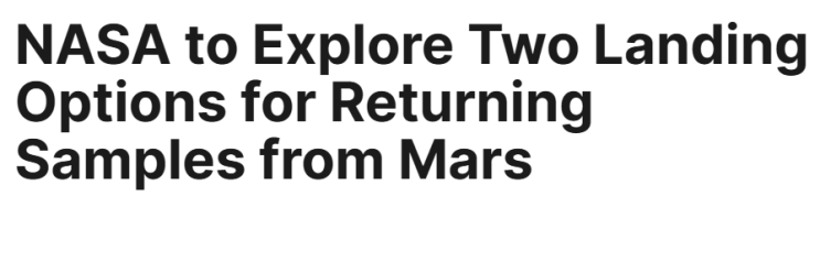 1월 8일 MSR 미션 관련 NASA 발표 완벽 번역본 : 네이버 블로그