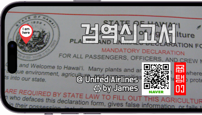 🛃 하와이 가는 비행기 안에서 작성하는 신고서 - 하와이 검역신고서 (Hawaii plants and animals ...