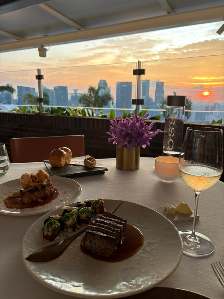 [싱가포르] 마리나베이샌즈 루프탑 레스토랑 Spago Bar & Lounge, Dining Room (워크인, 예약, 디너 3 ...