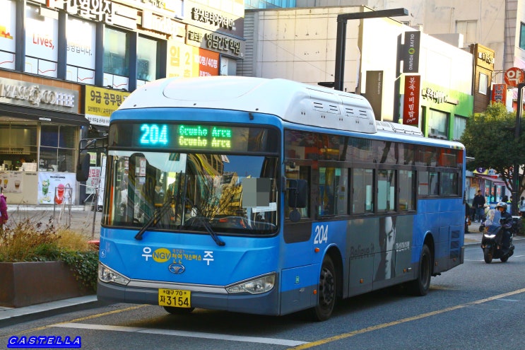 [대구 우주교통] 204번 대우 NEW BS110 NGV "2016Y" (대구70자3154) : 네이버 블로그