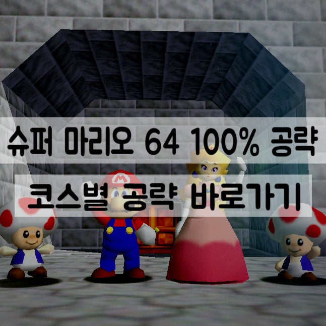 슈퍼 마리오 64 100% 공략 2 - 코스별공략 바로가기 : 네이버 블로그