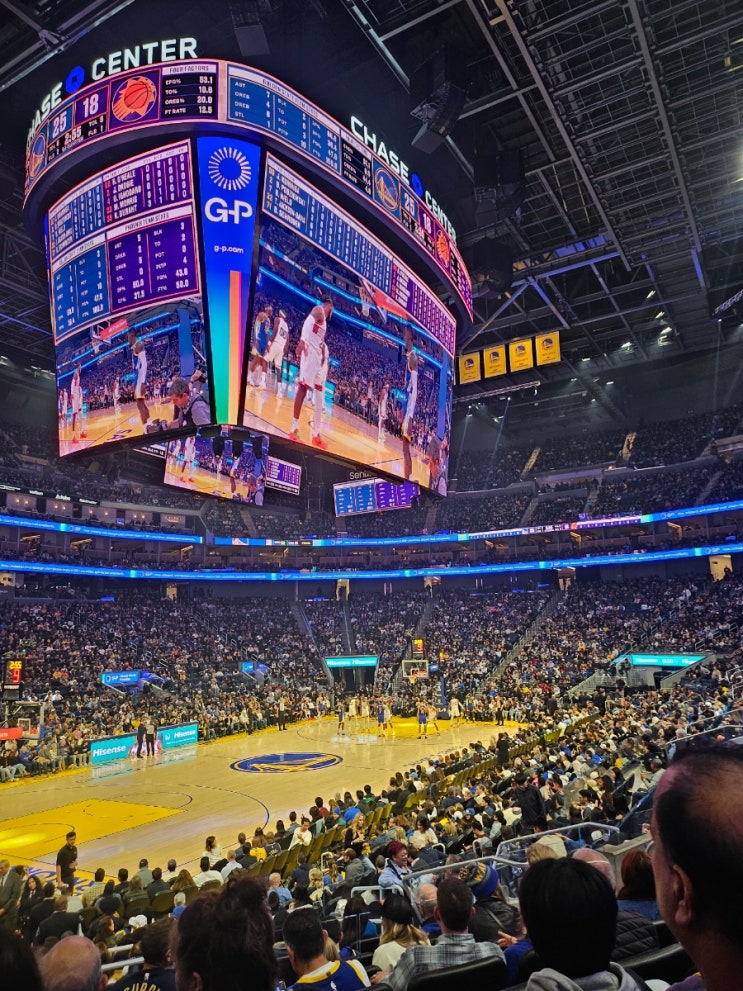 [SF] NBA 관람하러 SF chase center (Golden state Warriors VS Phoenix Suns ...