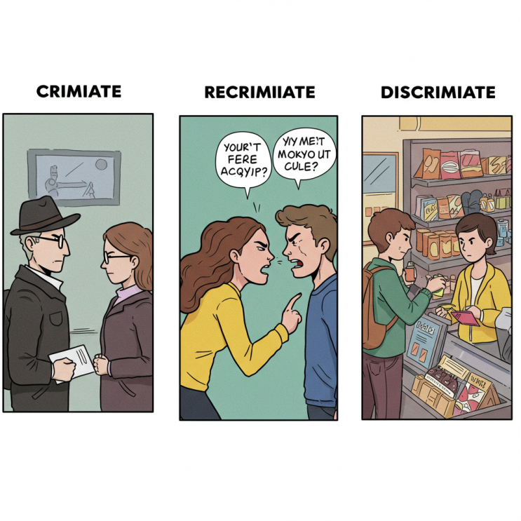 식별(識別), 구별(區別), 차별(差別) 뜻, 차이 / criminate, recriminate, discriminate 의미 ...