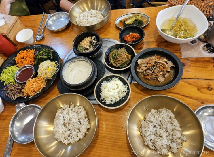 인천 부평시장 맛집 부평시장역 근처 쌈채소 무한리필 콩뜨는집에서 쌈밥정식 먹은 내돈내산 후기 네이버 블로그