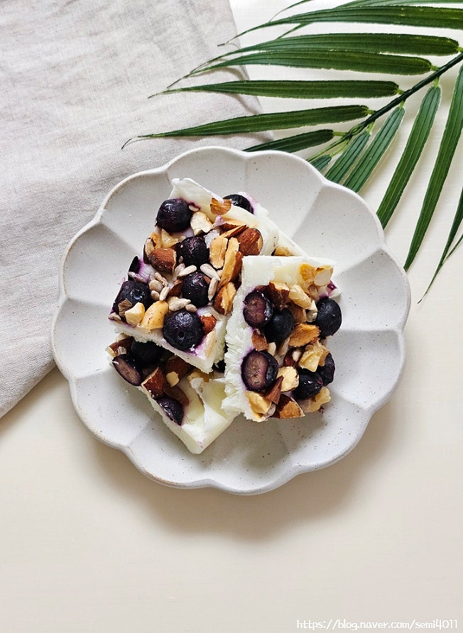 그릭요거트 바크 만들기 그릭요거트 아이스크림 얼리기 : 네이버 블로그