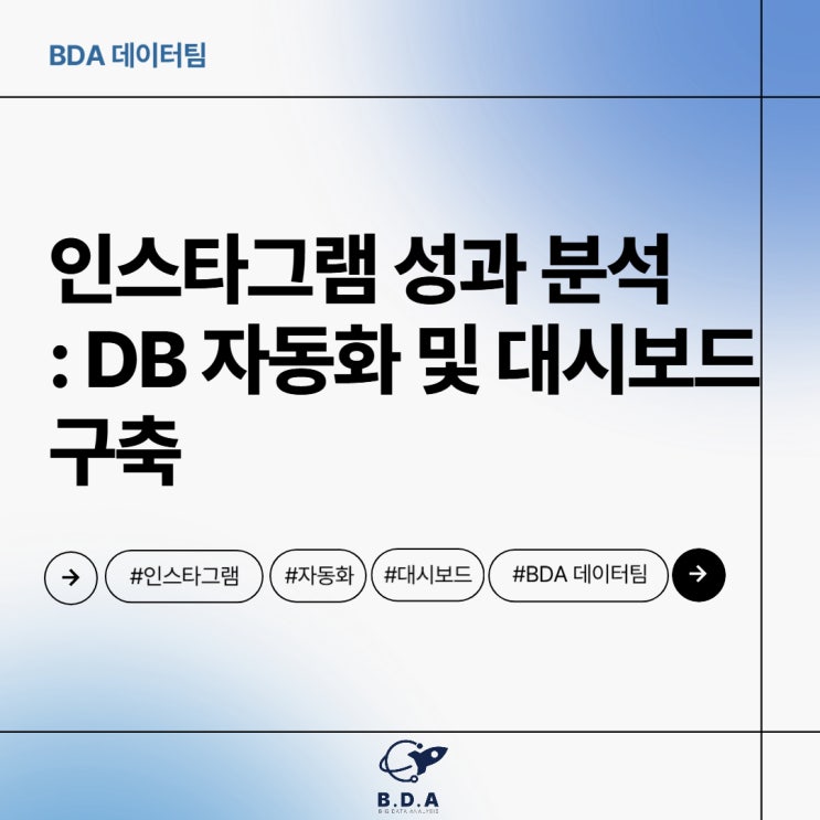 [BDA Tech] 인스타그램 DB 자동화 및 대시보드 : 네이버 블로그