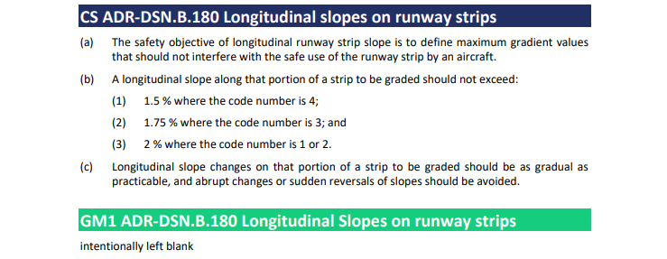 EASA 기준 설명 (29) Longitudinal slopes on runway strips : 네이버 블로그