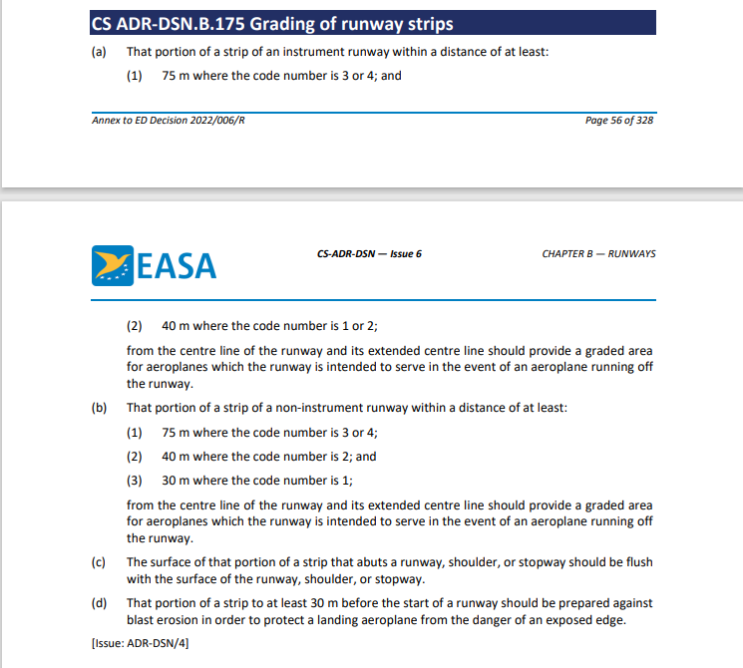 EASA 기준 설명 (28) Grading of runway strips : 네이버 블로그