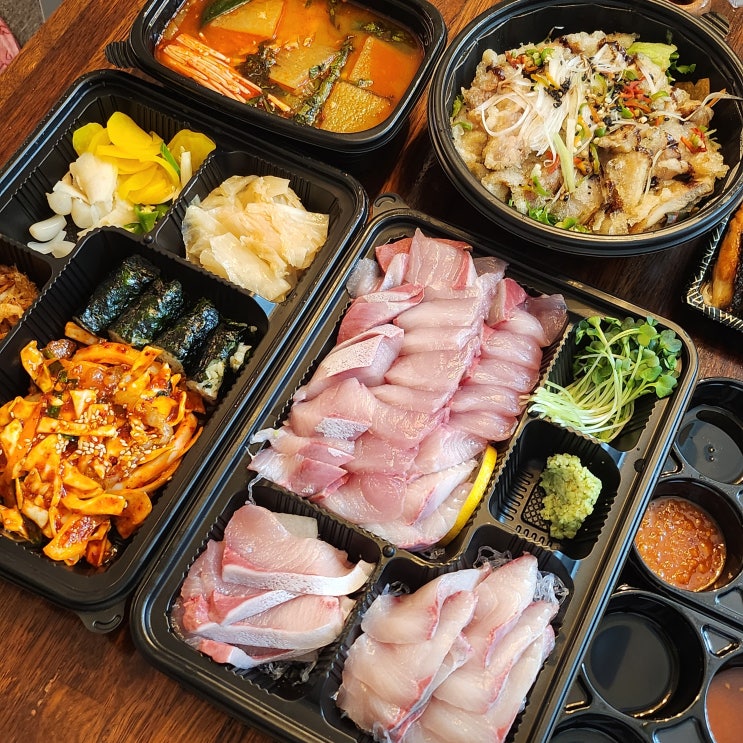 둔산동 맛집 오마카세키친 대방어 유린기 연어배꼽살구이 내돈내산 배달 후기 : 네이버 블로그