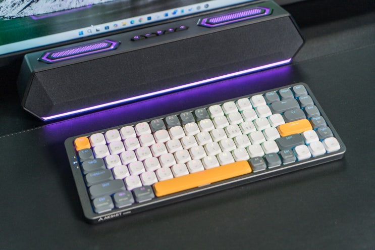 블루투스 기계식키보드 컴팩트한 크기와 성능 앱코 AK84BT : 네이버 블로그