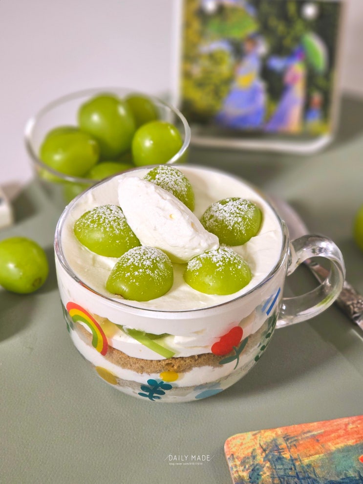 샤인머스캣 케이크 만들기 떠먹는 케이크 만드는 법 샤인머스켓 노오븐 떠먹케 레시피 : 네이버 블로그