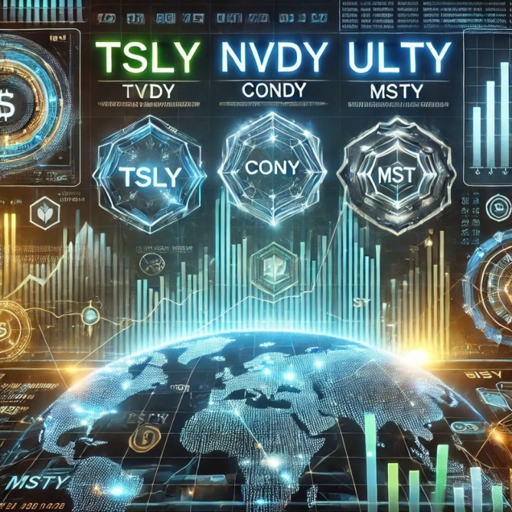 일드맥스 고배당주 대장주 TSLY, NVDY, CONY, MSTY, ULTY 투자결과 및 주의점 (TSLY 액면병합 사례)소개 : 네이버 블로그