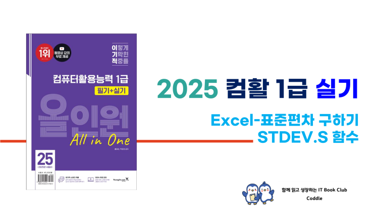 2025 컴활1급-엑셀 표준편차 STDEV.S 함수 : 네이버 블로그