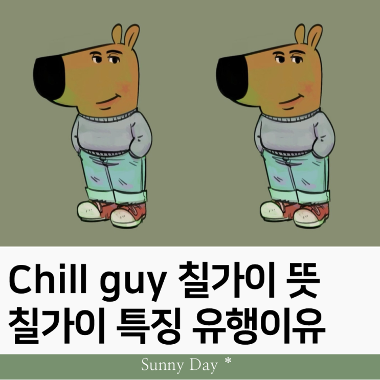 칠가이 Chill guy 밈 뜻, chill하다 뜻 의미 (+재밌는 칠가이 테스트) : 네이버 블로그