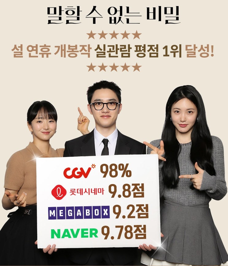 한국 리메이크 영화 말할 수 없는 비밀 2주차 특전 정보 도경수 원진아 신예은 피아노 A3 포스터 증정 : 네이버 블로그