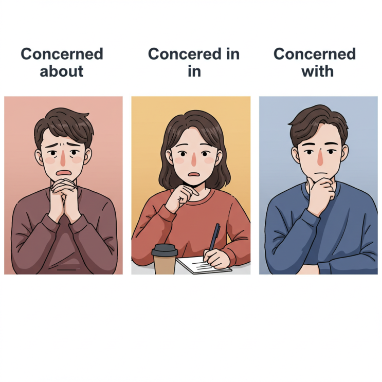 concern 뜻, concerned about, in, with 차이, 의미 : 네이버 블로그
