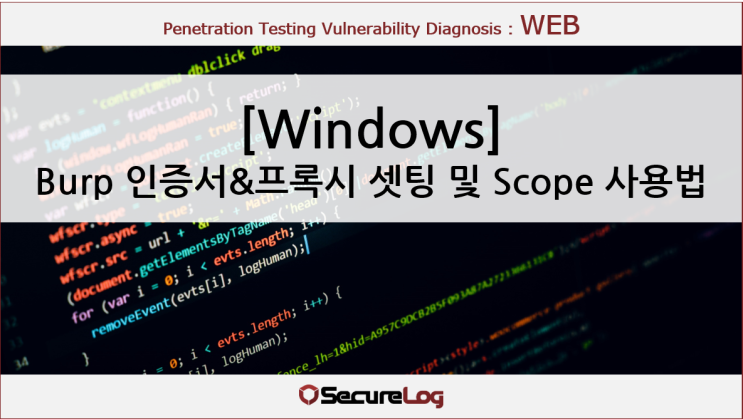 [Windows] Burp 인증서&프록시 셋팅 및 Scope 사용법 : 네이버 블로그