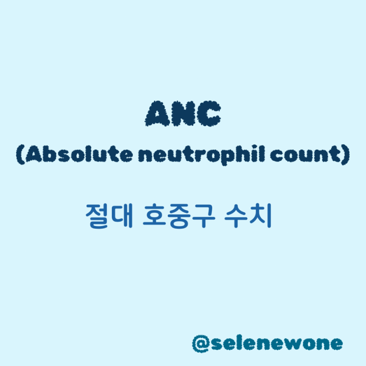 ANC (Absolute Neutrophil Count, 절대 호중구 수치) : 네이버 블로그
