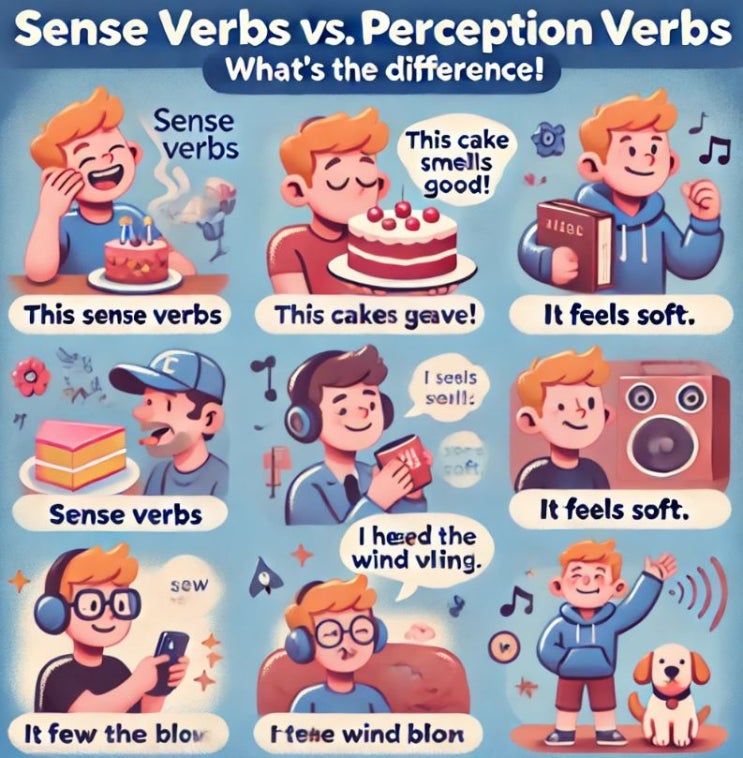 감각동사(Sense Verbs) vs. 지각동사(Perception Verbs)의 차이 : 네이버 블로그